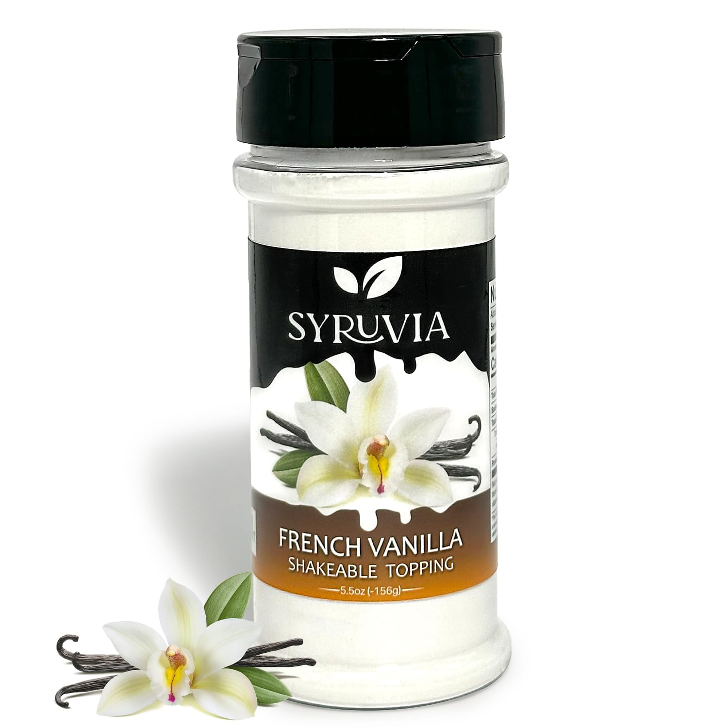 Syruvia French Vanilla Shakable Coffee Topping- 5.5 oz Coffee Sprinkles ...