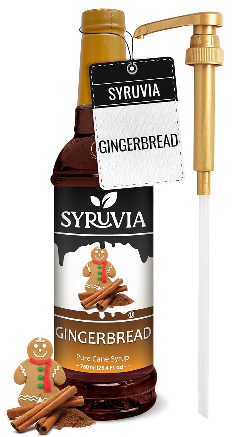 Syruvia Gingerbread Pure Cane Syrup, 25.4 fl Oz With Pump - Walmart.com