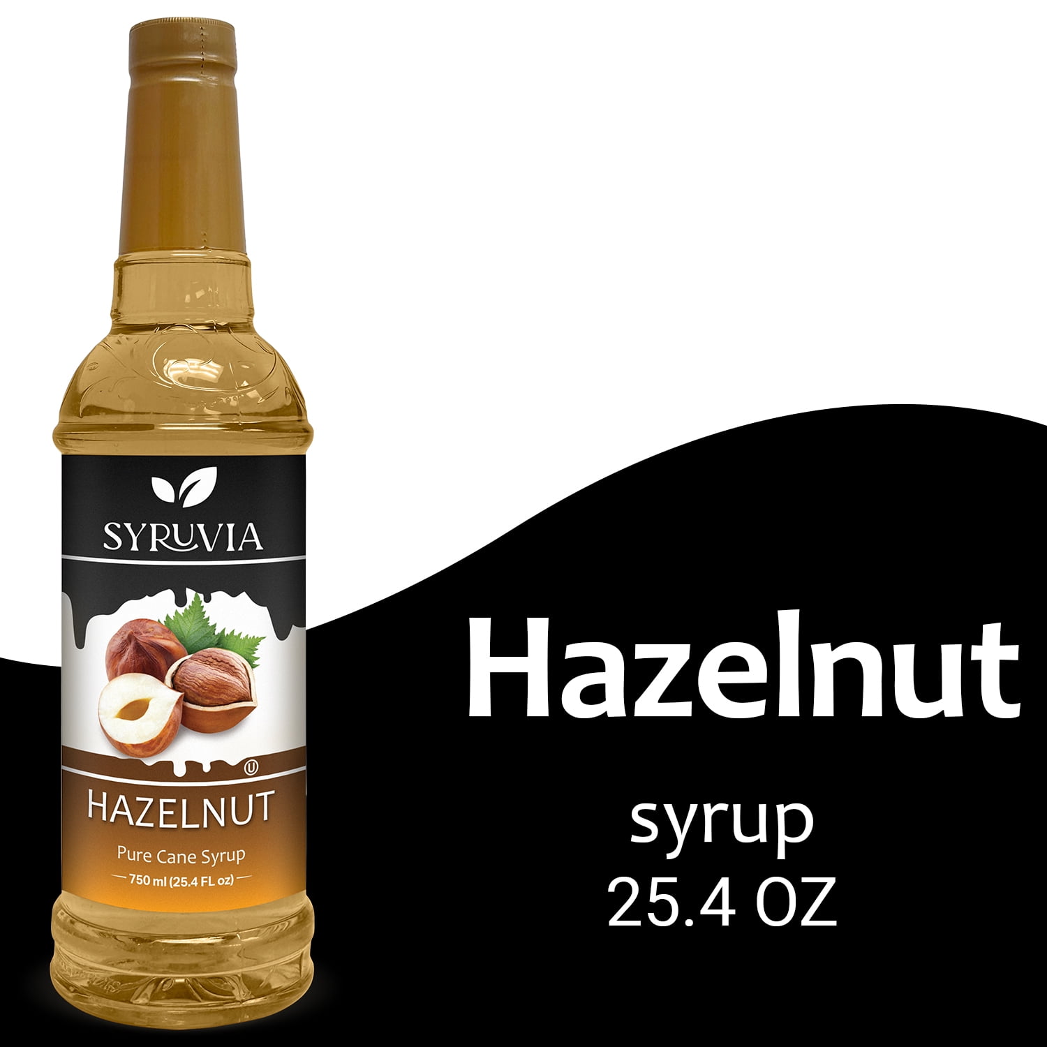 Syruvia Hazelnut Syrup Pure Cane Coffee Flavoring Syrup, 25.4 fl Oz ...
