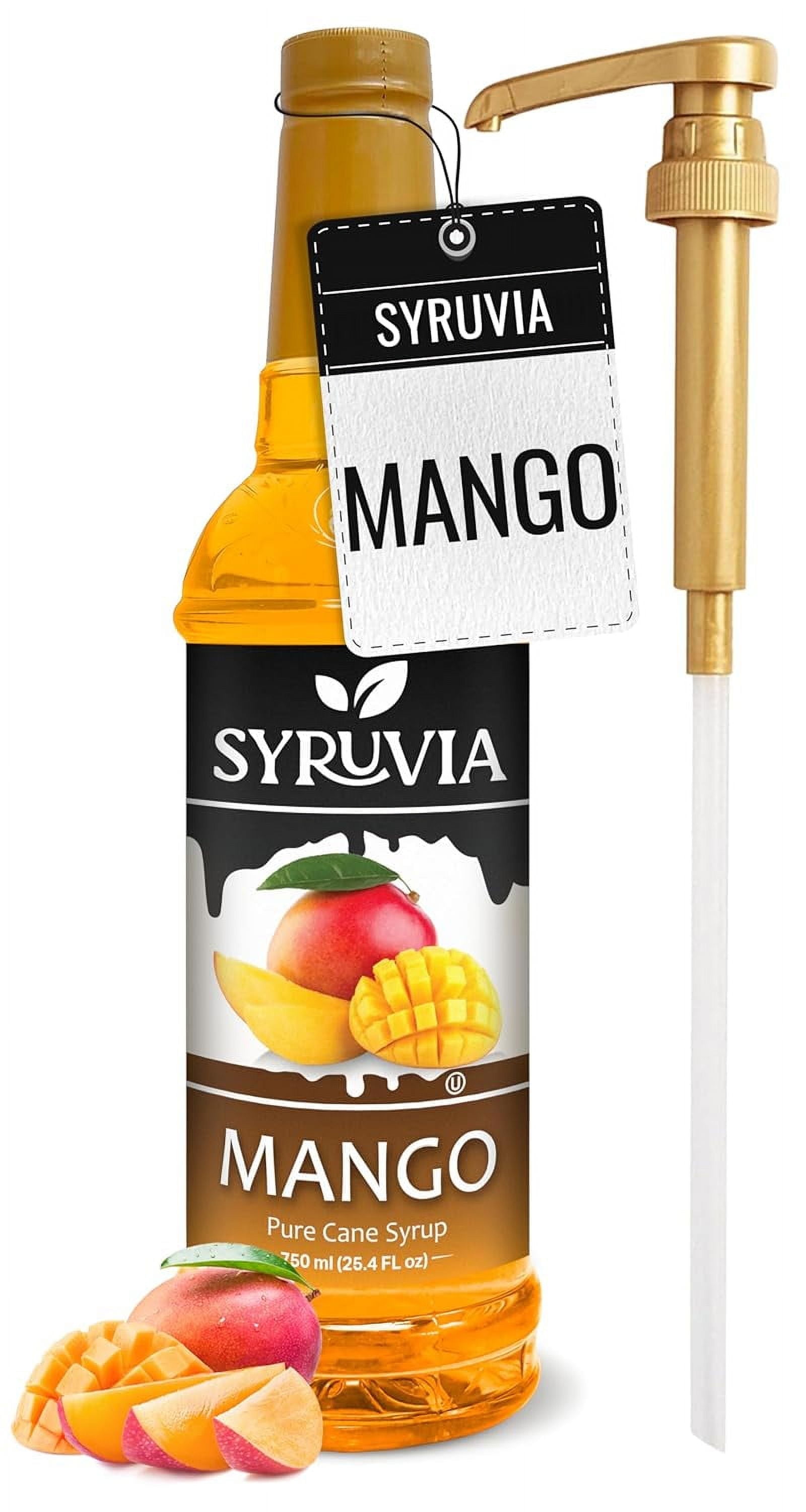 Syruvia Mango Syrup Pure Cane Coffee Flavoring Syrup, 25.4 fl Oz With Pump - Walmart.com