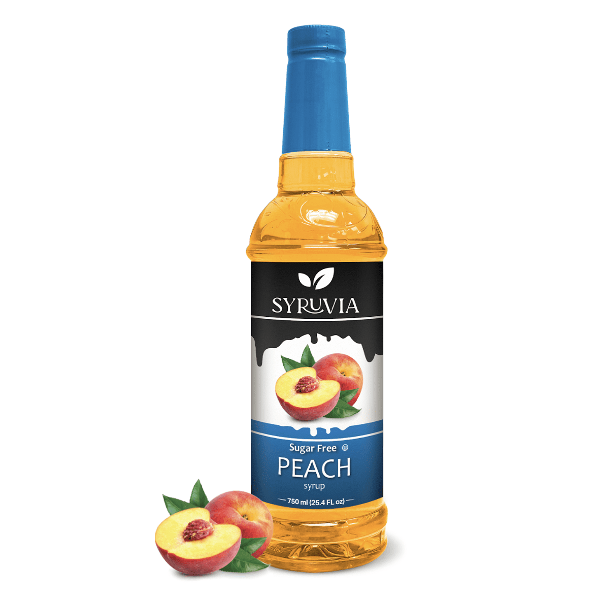 Syruvia Peach Sugar Free Coffee Syrup No-Calorie Coffee Sauce for ...