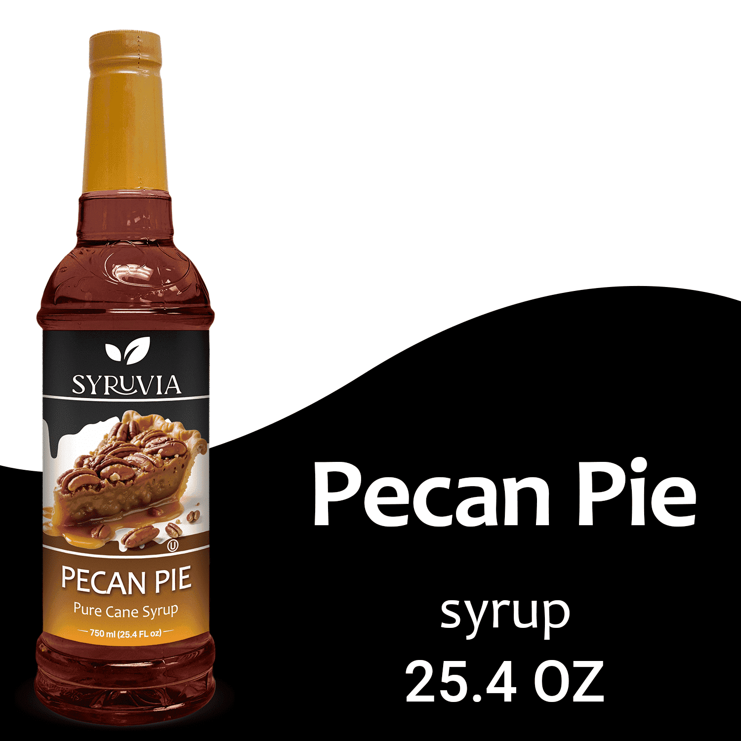 Syruvia Pecan Pie Syrup Pure Cane Coffee Flavoring Syrup, 25.4 fl Oz ...