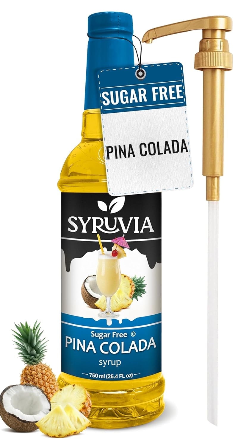 Syruvia Pina Colada Sugar Free Cocktails Syrup 25.4 Fl. Oz With Pump ...