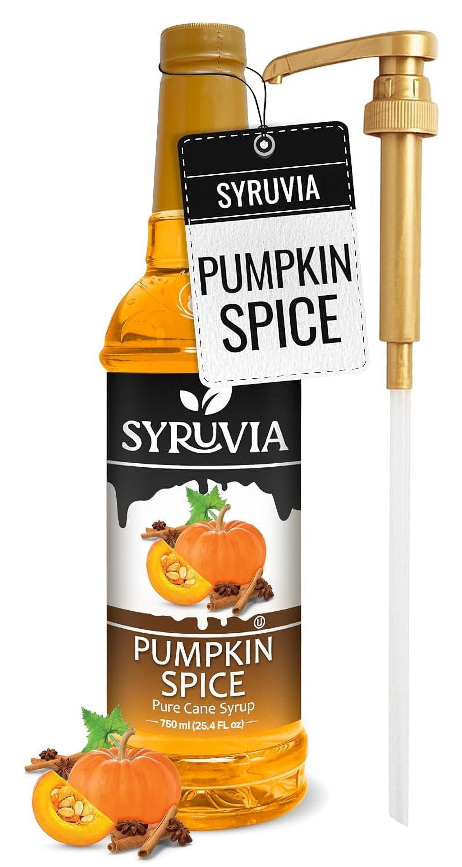 Syruvia Pumpkin Spice Pure Cane Syrup, 25.4 fl Oz With Pump - Walmart.com