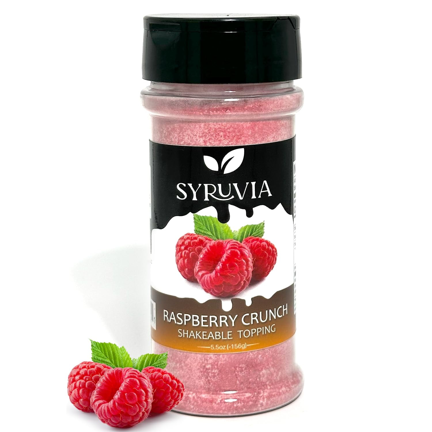 Syruvia Raspberry Crunch Shakable Coffee Topping- 5.5 oz Coffee ...