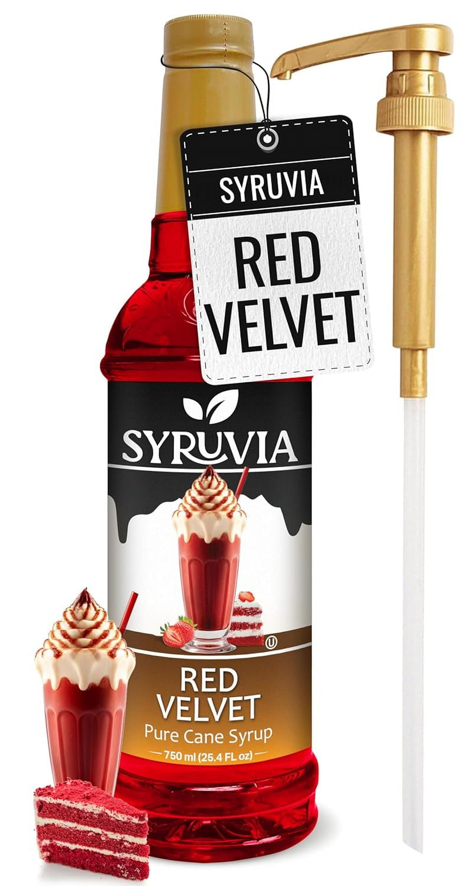 Syruvia Red Velvet Pure Cane Syrup, 25.4 fl Oz With Pump - Walmart.com