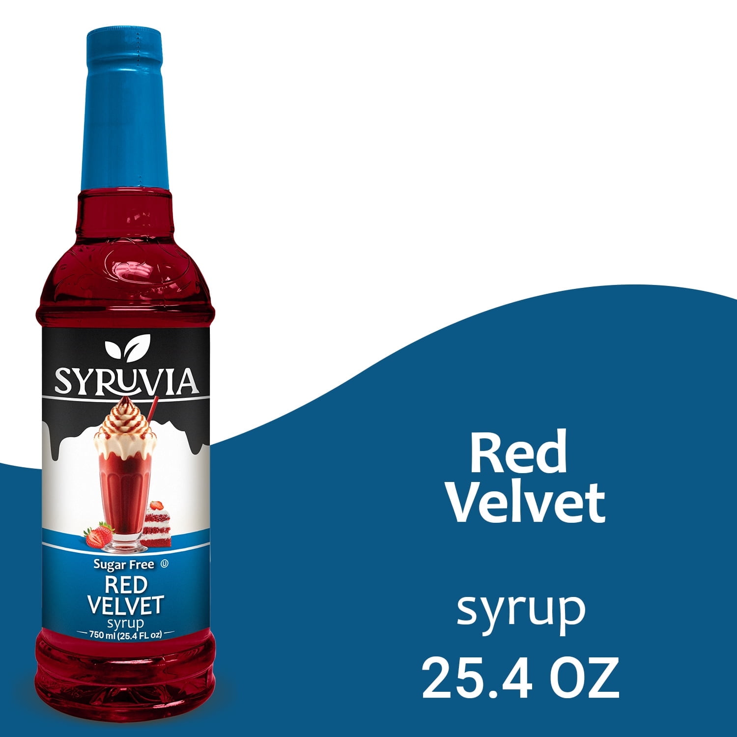 Syruvia Red Velvet Coffee Syrup - Flavored Coffee Sauce 25.4 Fl Oz ...