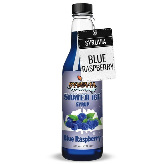 Syruvia Snow Cone Syrup 12.7oz - Blue Raspberry Syrup For Shaved Ice ...