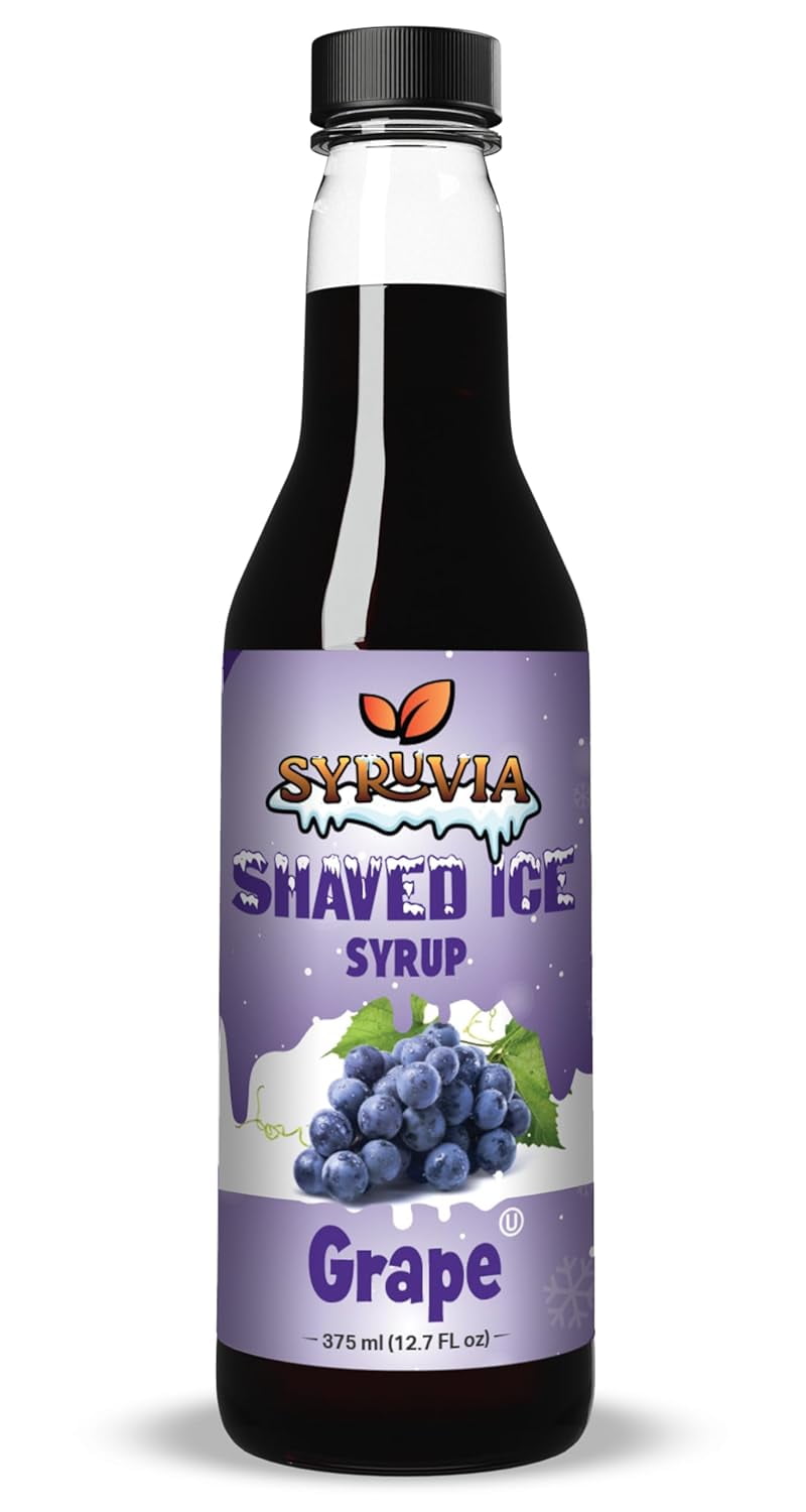 Syruvia Snow Cone Syrup 12.7oz - Grape Syrup For ShavedIce, Snow Cones ...