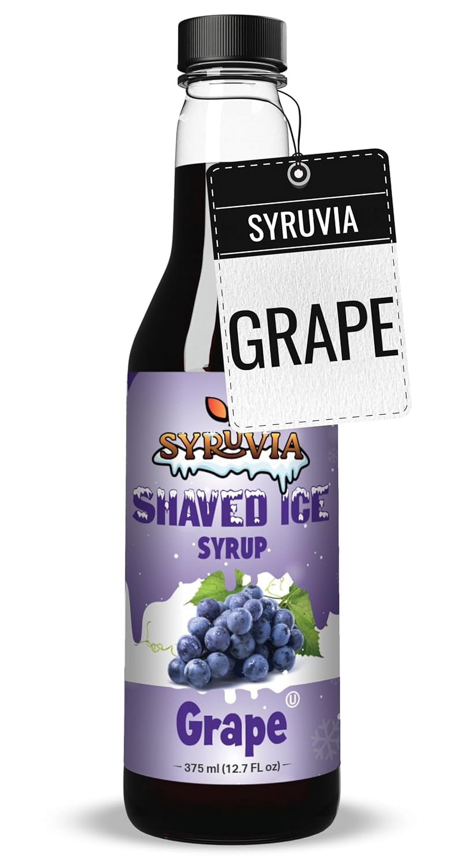 Syruvia Snow Cone Syrup 12.7oz, Grape Flavor, Shaved Ice, Slushies ...