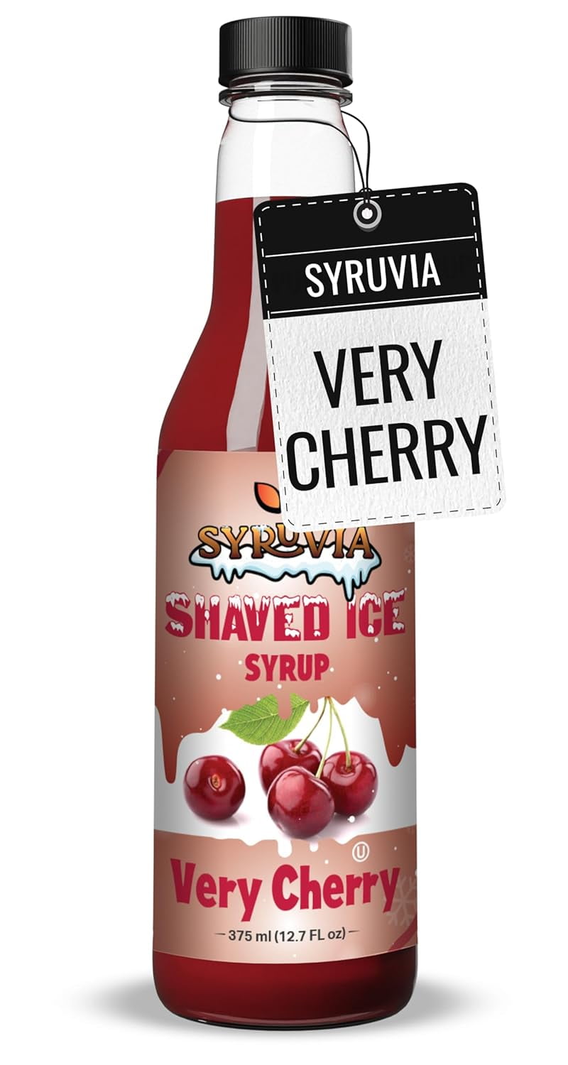 Syruvia Snow Cone Syrup 12.7oz - Very Cherry Syrup For Syrup For Shaved ...