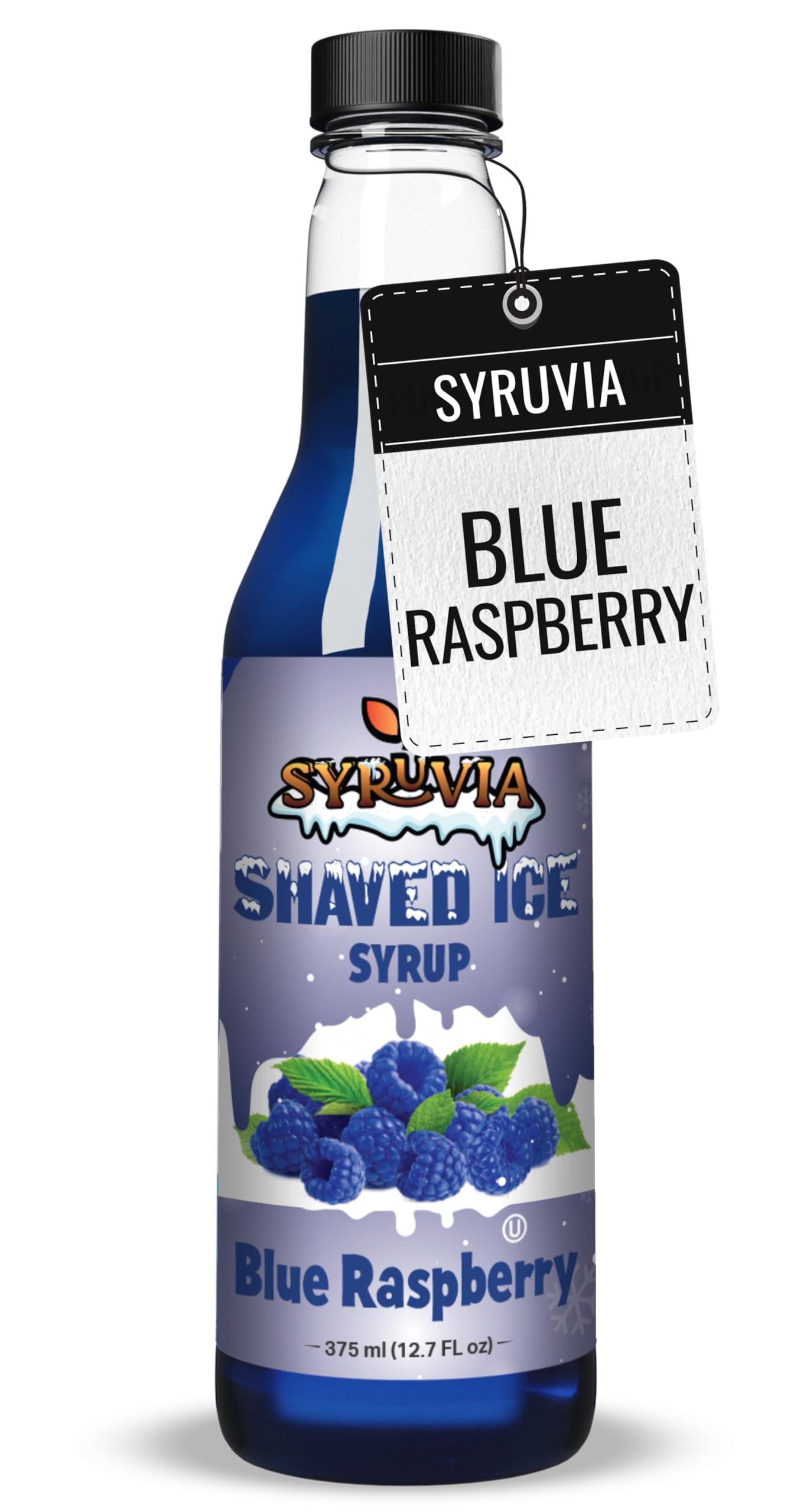 Syruvia Snow Cone Syrup DEF29 12.7oz - Blue Raspberry Syrup For Shaved ...