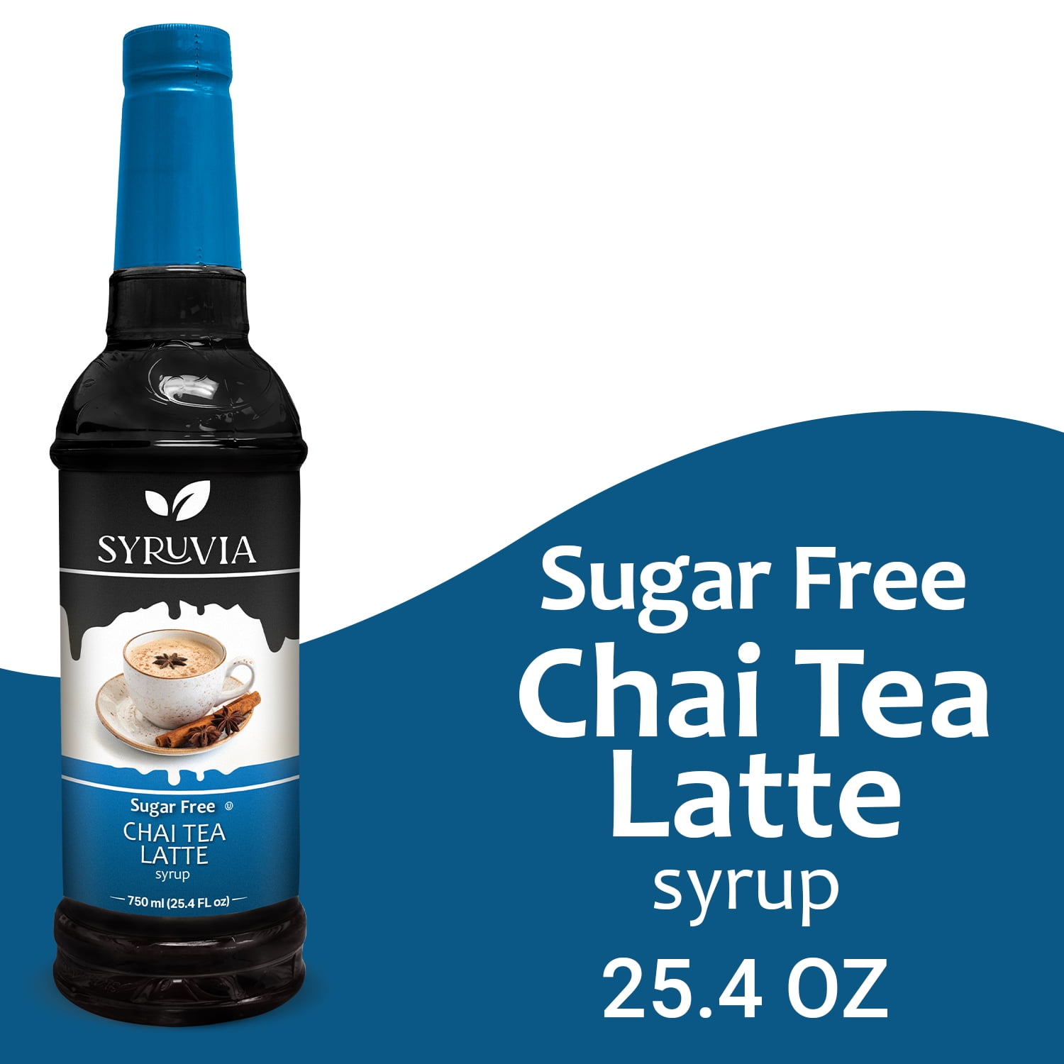 Syruvia Sugar-Free Chai Tea Latte Syrup, No-Calorie, for Coffee, Lattes ...