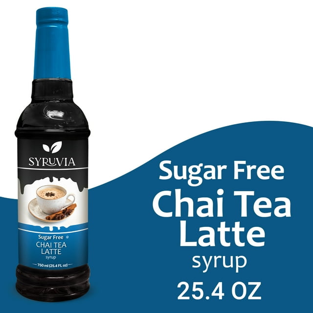 Syruvia Sugar-Free Chai Tea Latte Syrup, No-Calorie, for Coffee, Lattes ...