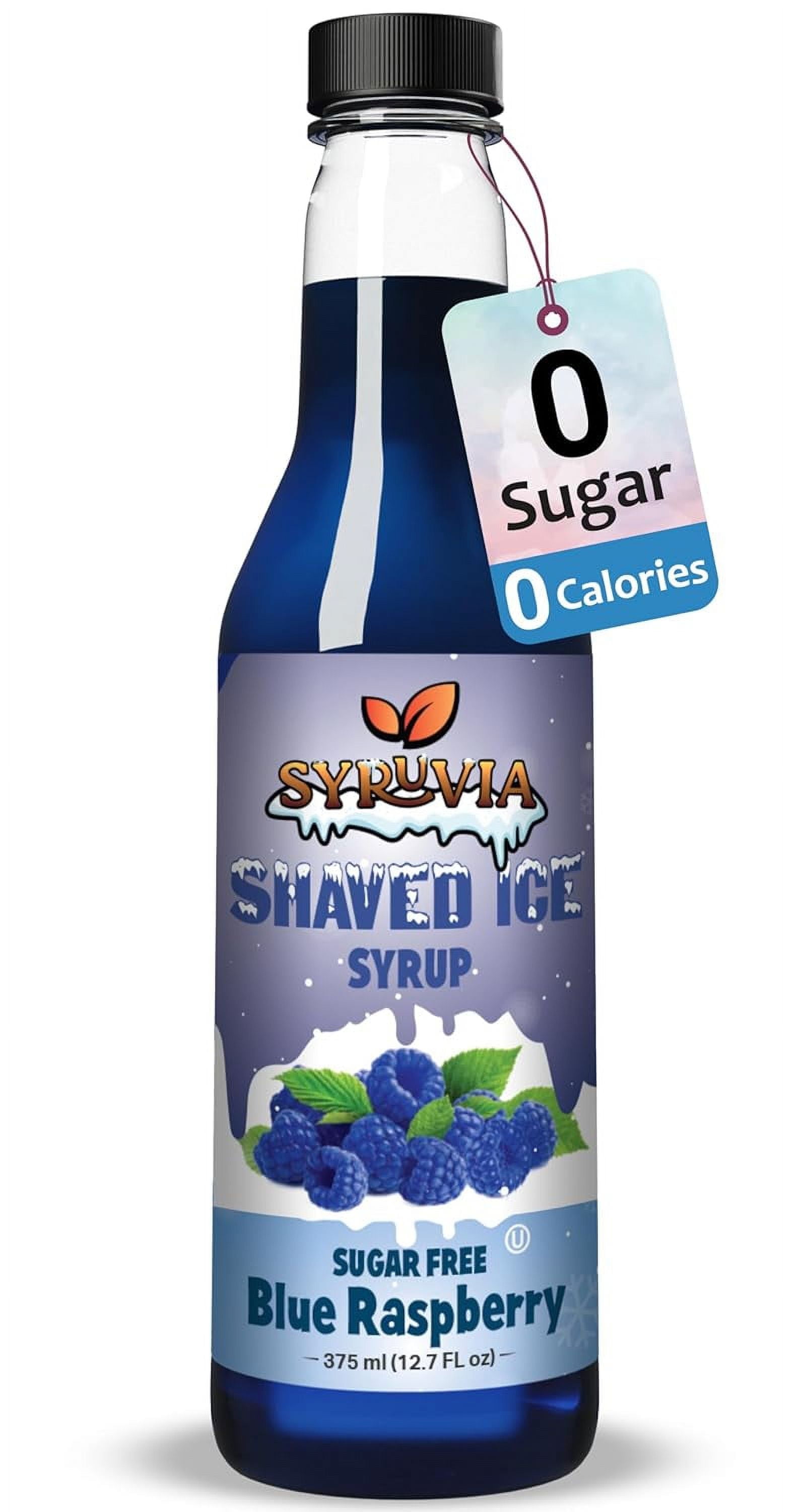 Syruvia Sugar-Free Snow Cone Syrup, Blue Raspberry Flavor, 12.7oz, Keto ...