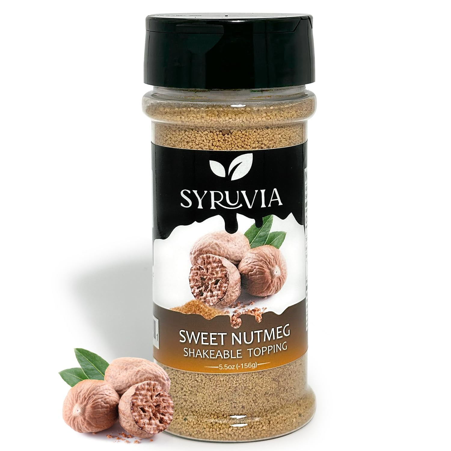 Syruvia Sweet Nutmeg Shakable Coffee Topping- 5.5 oz Coffee Sprinkles ...