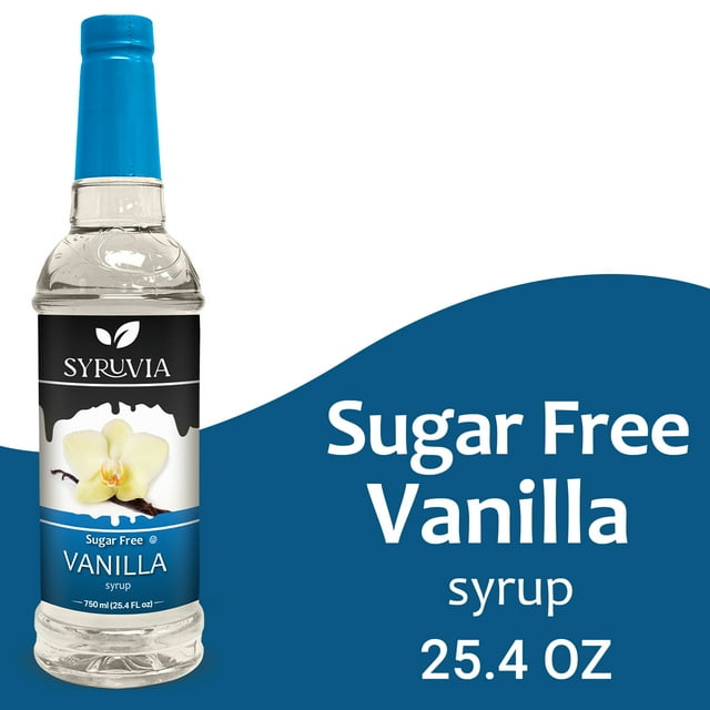 Syruvia Vanilla Sugar Free Coffee Syrup No-Calorie Coffee Sauce for ...