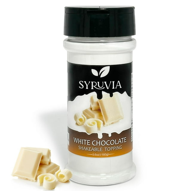 Syruvia White Chocolate Shakable Coffee Topping- 5.5 oz Coffee ...