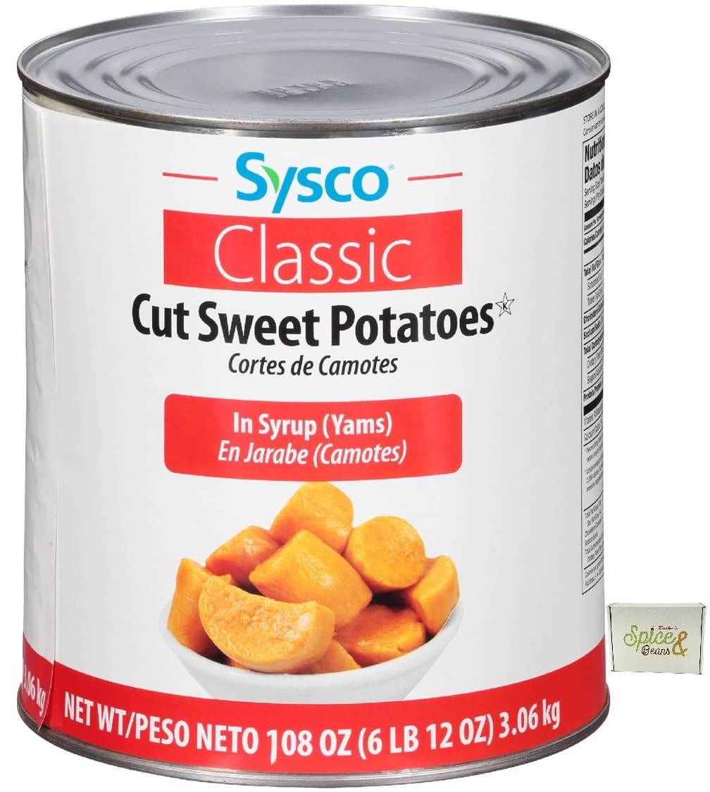 Sysco Classic Cut Yams/Sweet Potatoes | 108oz Can | In Syurp | Kosher ...