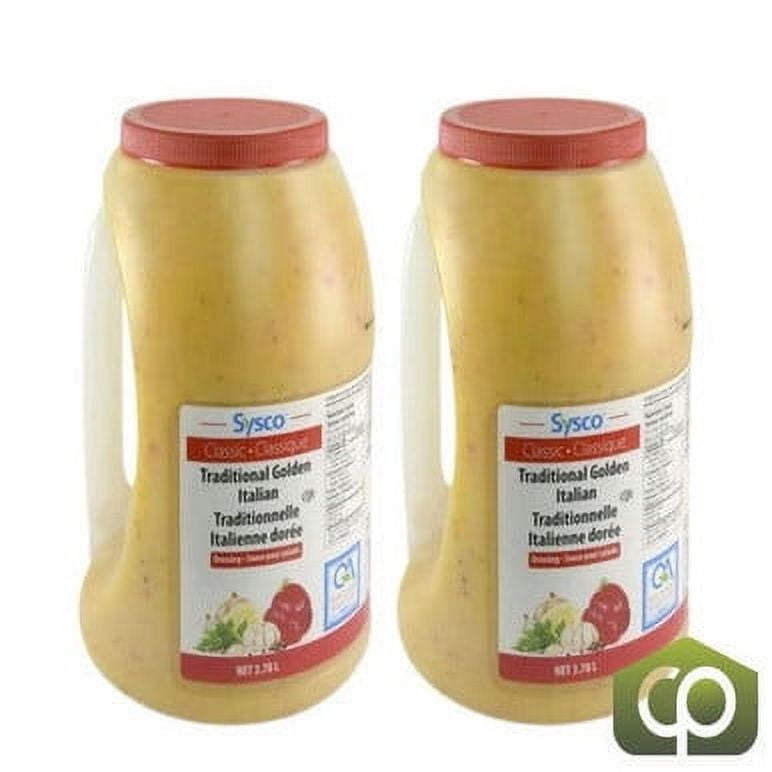 Sysco Classic Italian Traditional Golden Dressing - Bulk Size (3.78 L / 1 Gallon, 2/Case ...