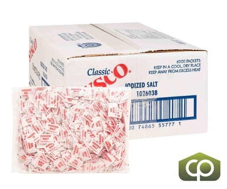 Sysco Classic Salt Portion Packets Bulk 1000 Count- 6/CASE - TOTAL 6000 ...