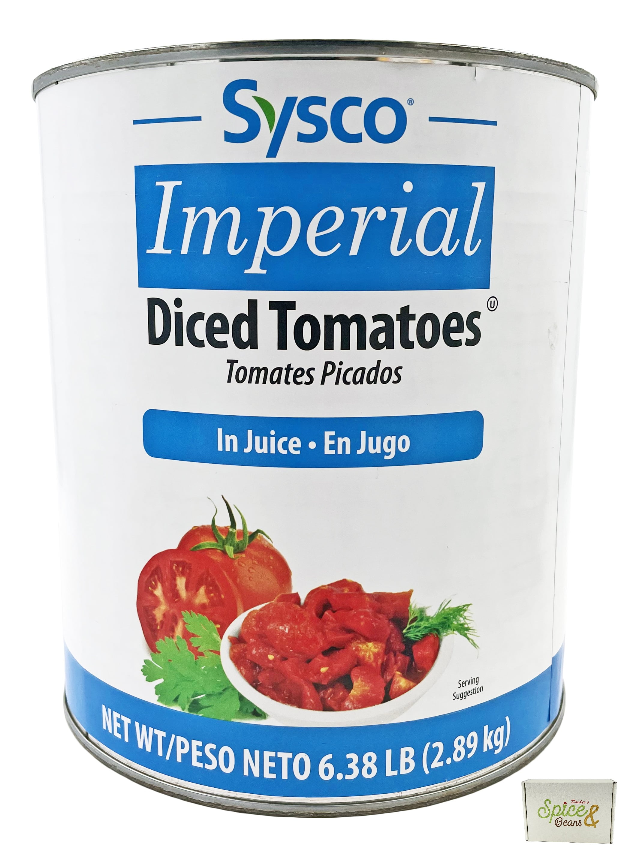 Sysco Imperial Diced Tomatoes | 6.38 LB Can | In Juice | Kosher ...
