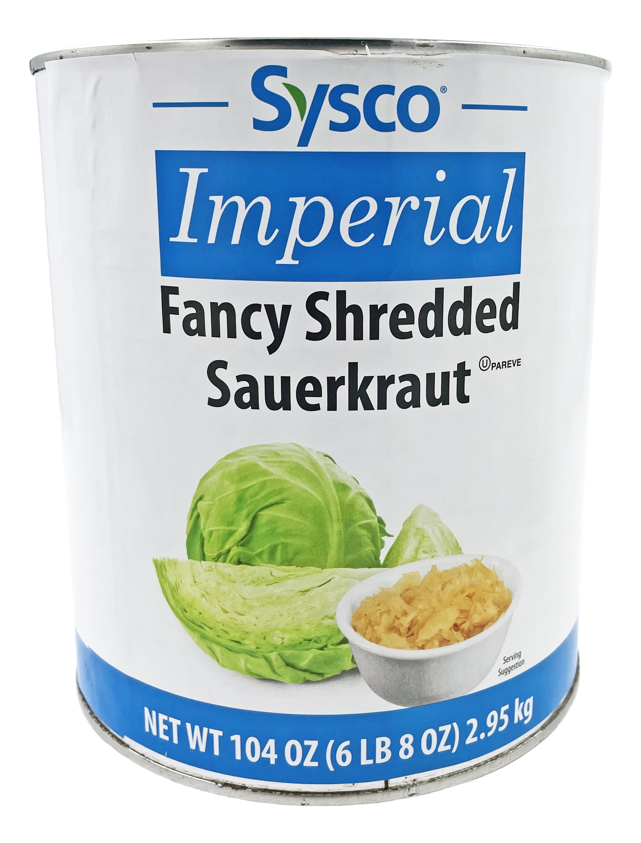 Sysco Imperial Fancy Shredded Sauerkraut | 6.50 LB Can | Kosher ...