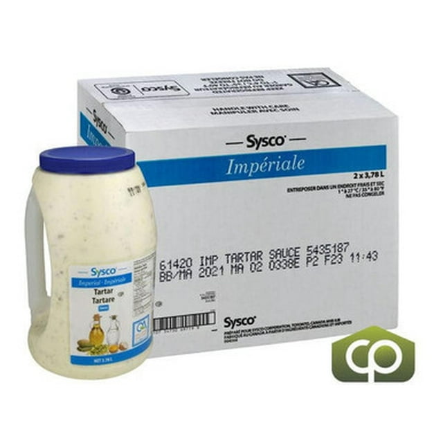 Sysco Imperial Sauce Tartar 3.78L/1 Gallon Bulk size (2/Case) - Walmart.com