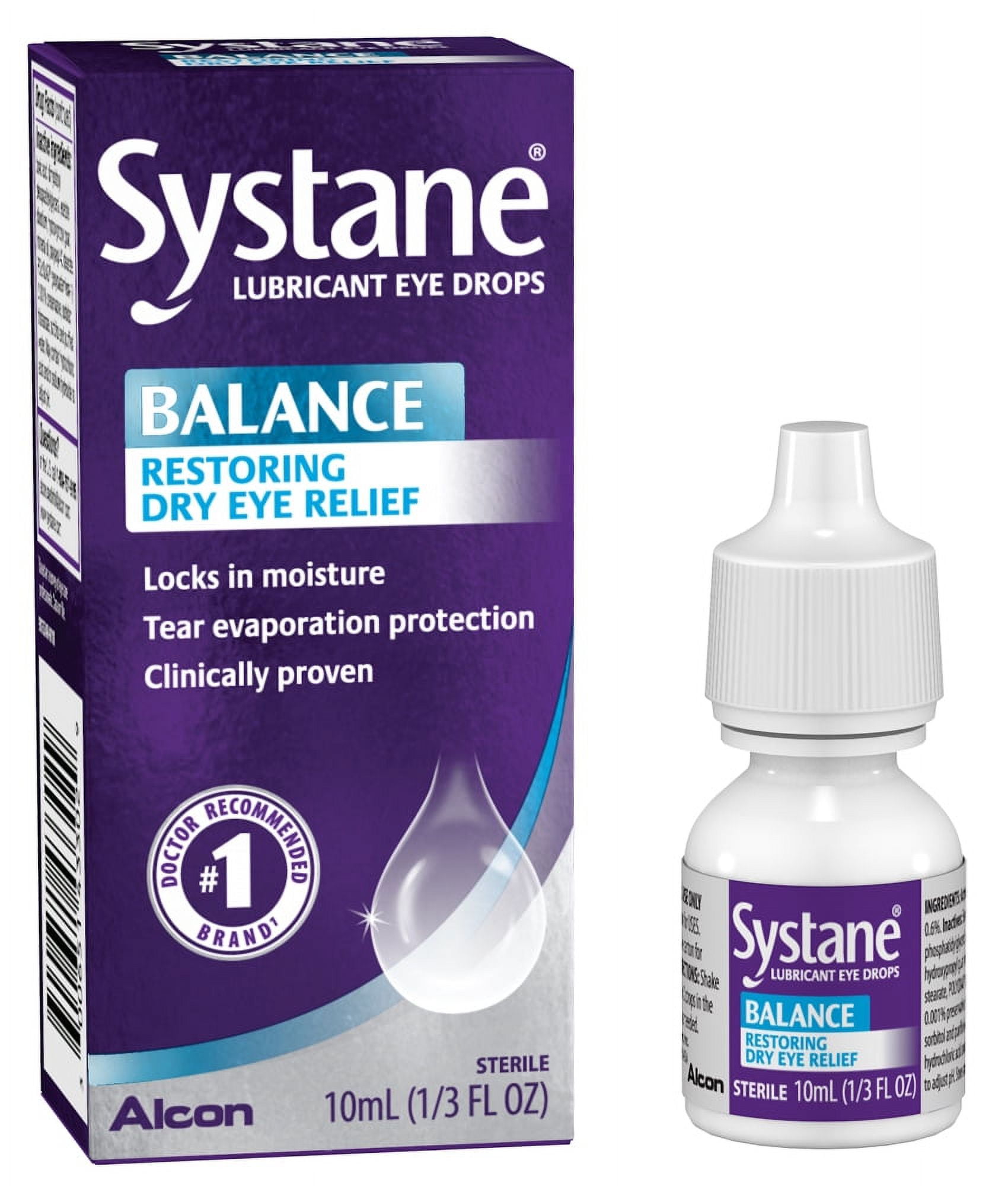 Systane Balance Lubricating Eye Drops for Dry Eyes Symptoms, 10ml HSA ...