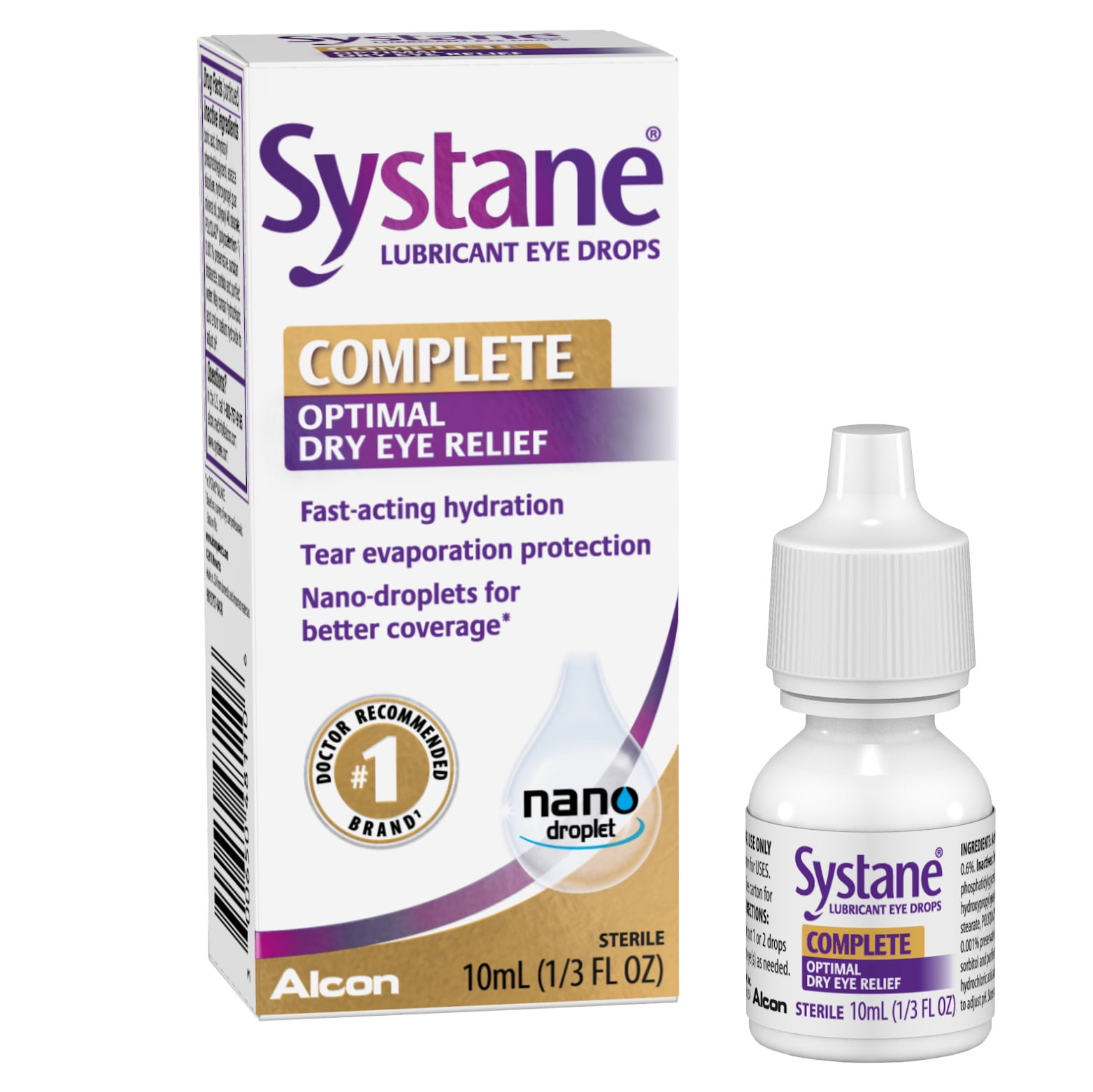 Systane Complete Lubricant Eye Drops for Dry Eye and Burning Symptom ...