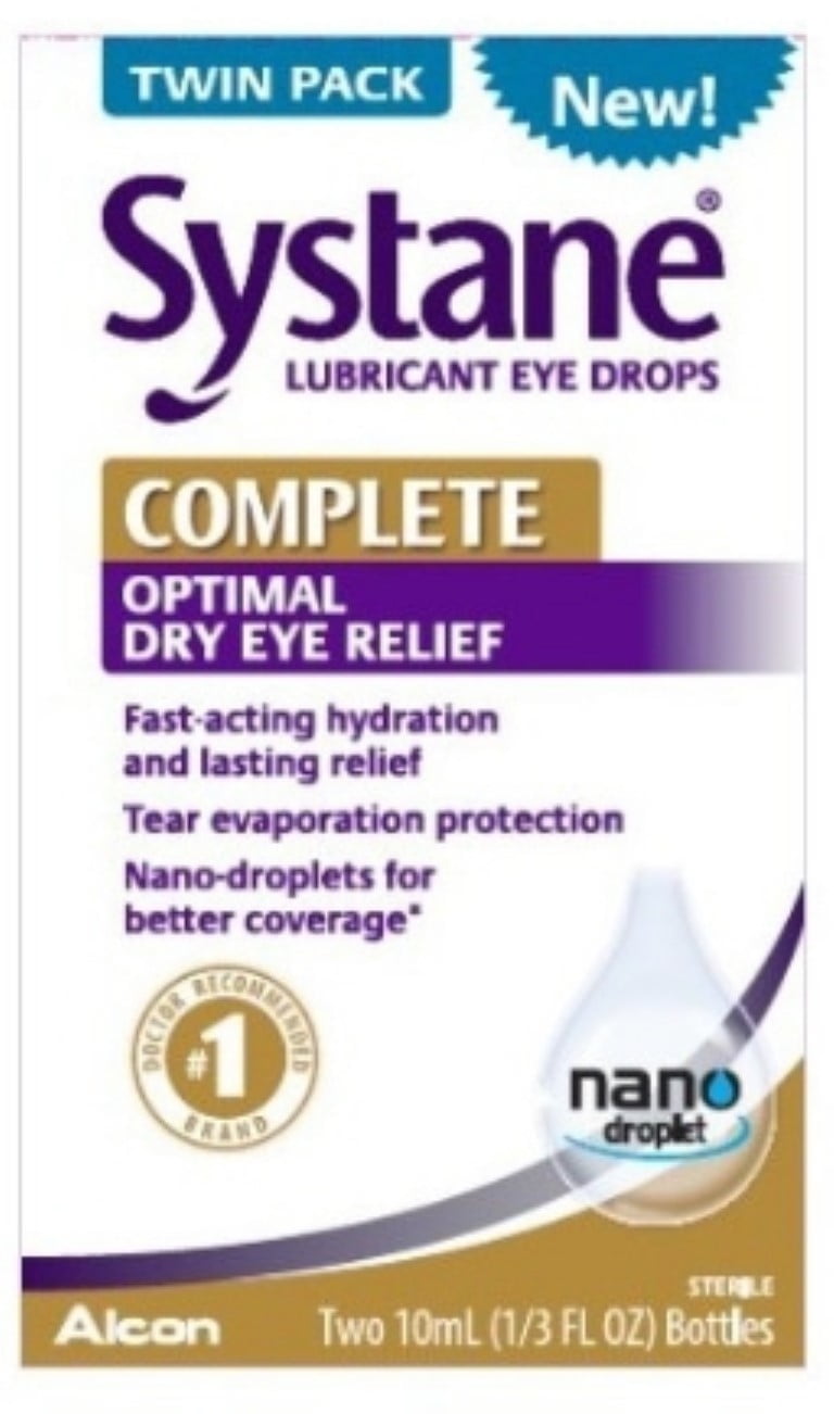 Systane Lubricant Twin Pack Complete Optimal Dry Eye Relief Drops, 2 ea ...