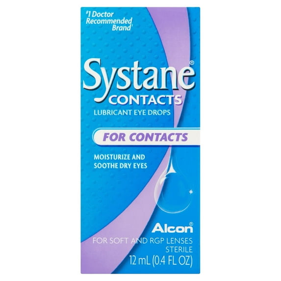 Systane Contacts Lubricant Eye Drops, 12 mL, Moisturizing Relief for ...