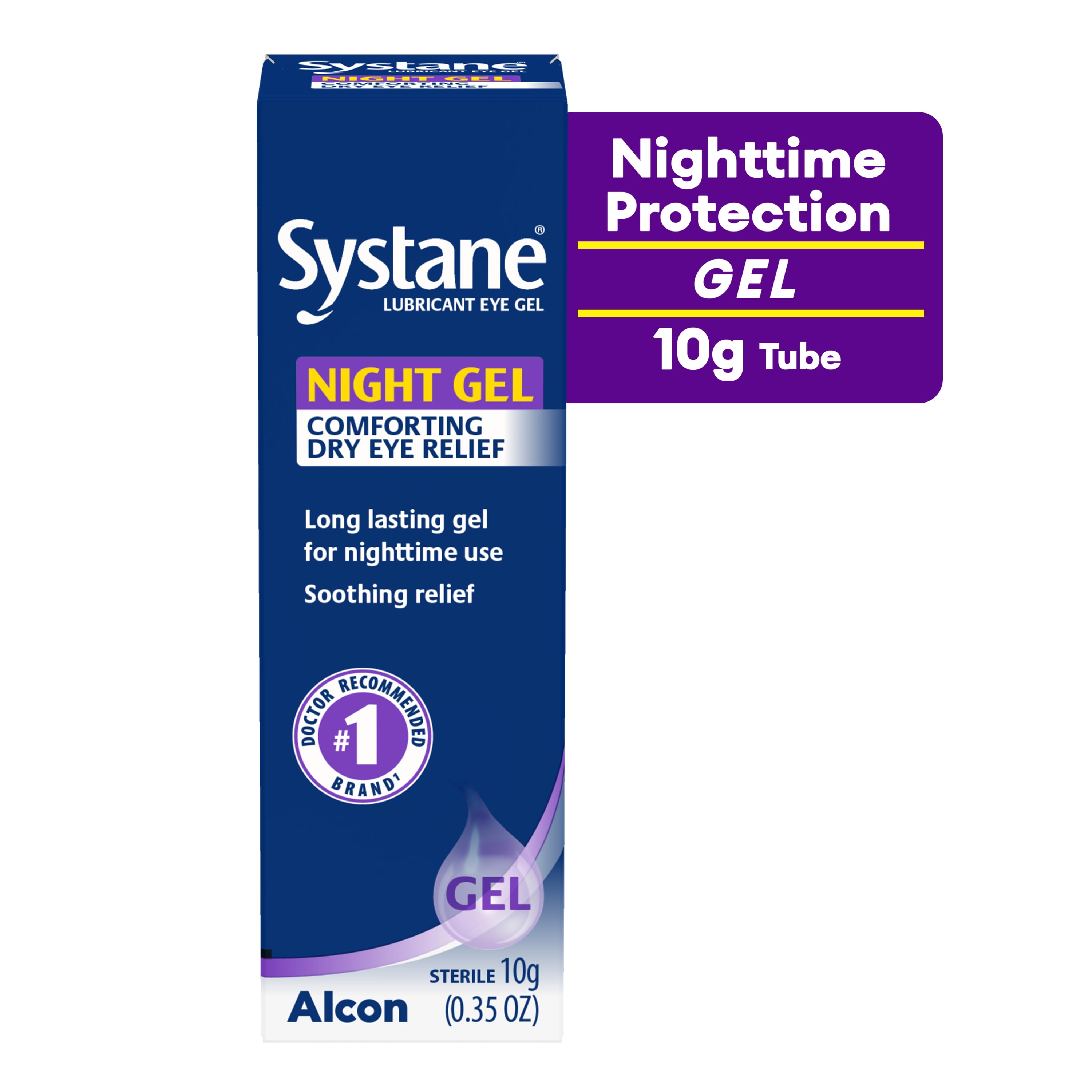 Systane Lubricant Eye Drop Gel for Nighttime Protection and Dry Eye ...