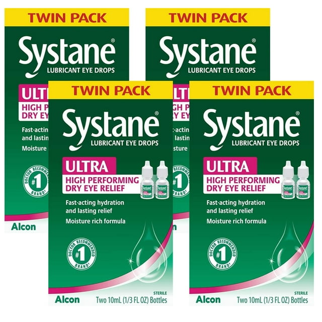 Systane Ultra Dry Eye Care Symptom Relief Eye Drops, Twin Pack - 4-Pack ...