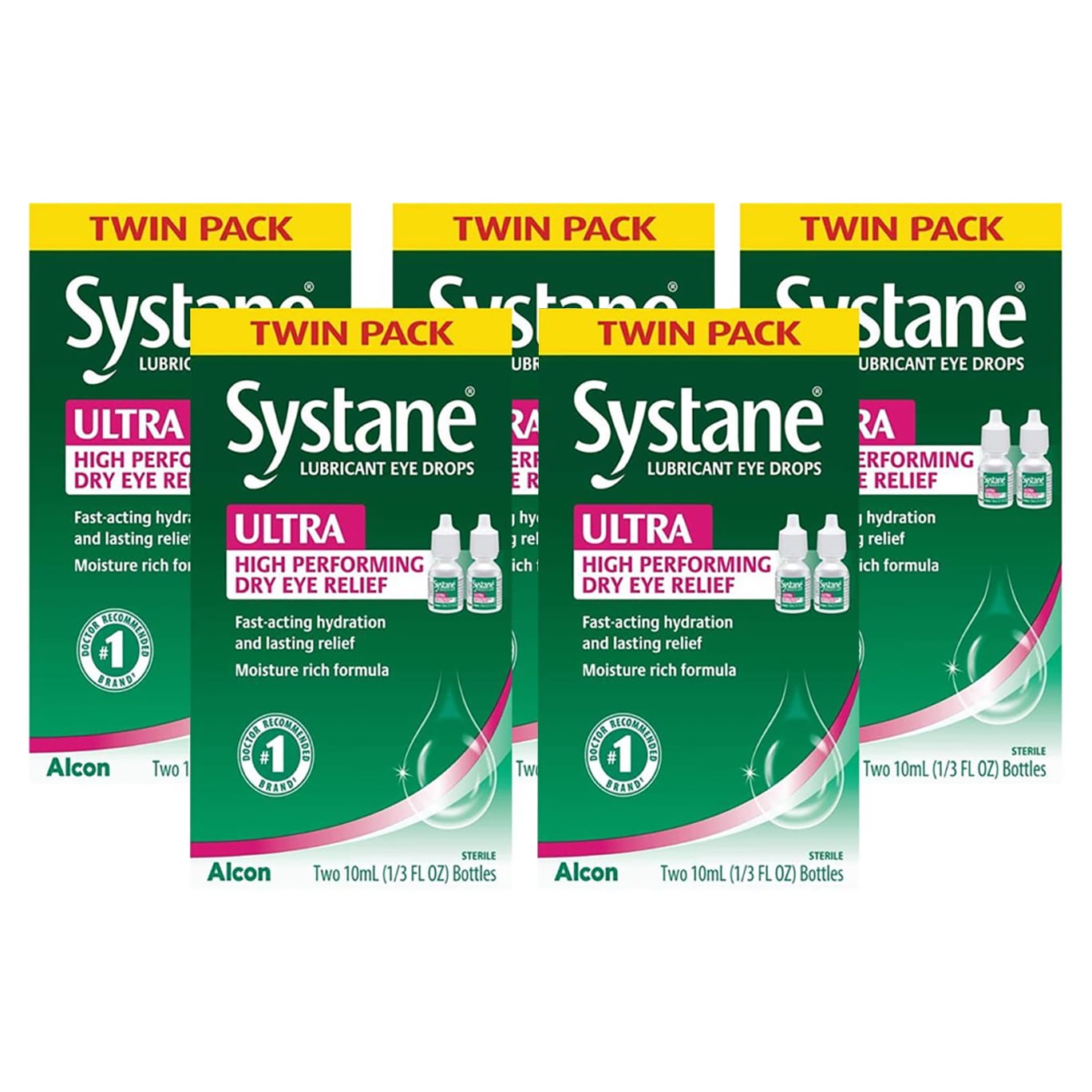 Systane Ultra Dry Eye Therapy, Fresh Symptom Relief Eye Drops, Twin ...