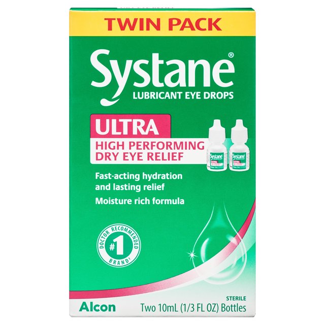 Systane Ultra Dry Eye Care Symptom Relief Eye Drops, Twin Pack ...