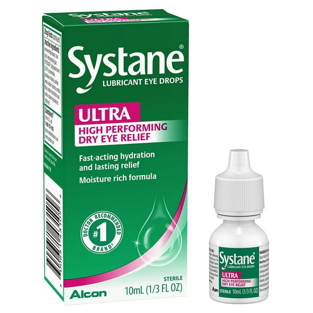 Systane Ultra Liquid Eye Drops for Dry Eye Relief and Daily Use, 10 ml ...