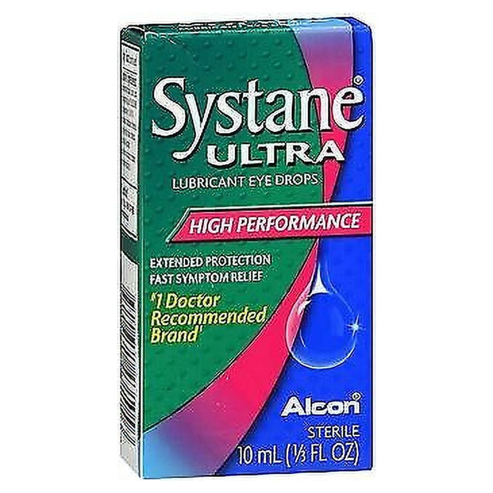 Systane Ultra Lubricant Eye Drops High-Performance Symptom Relief, 10ml ...
