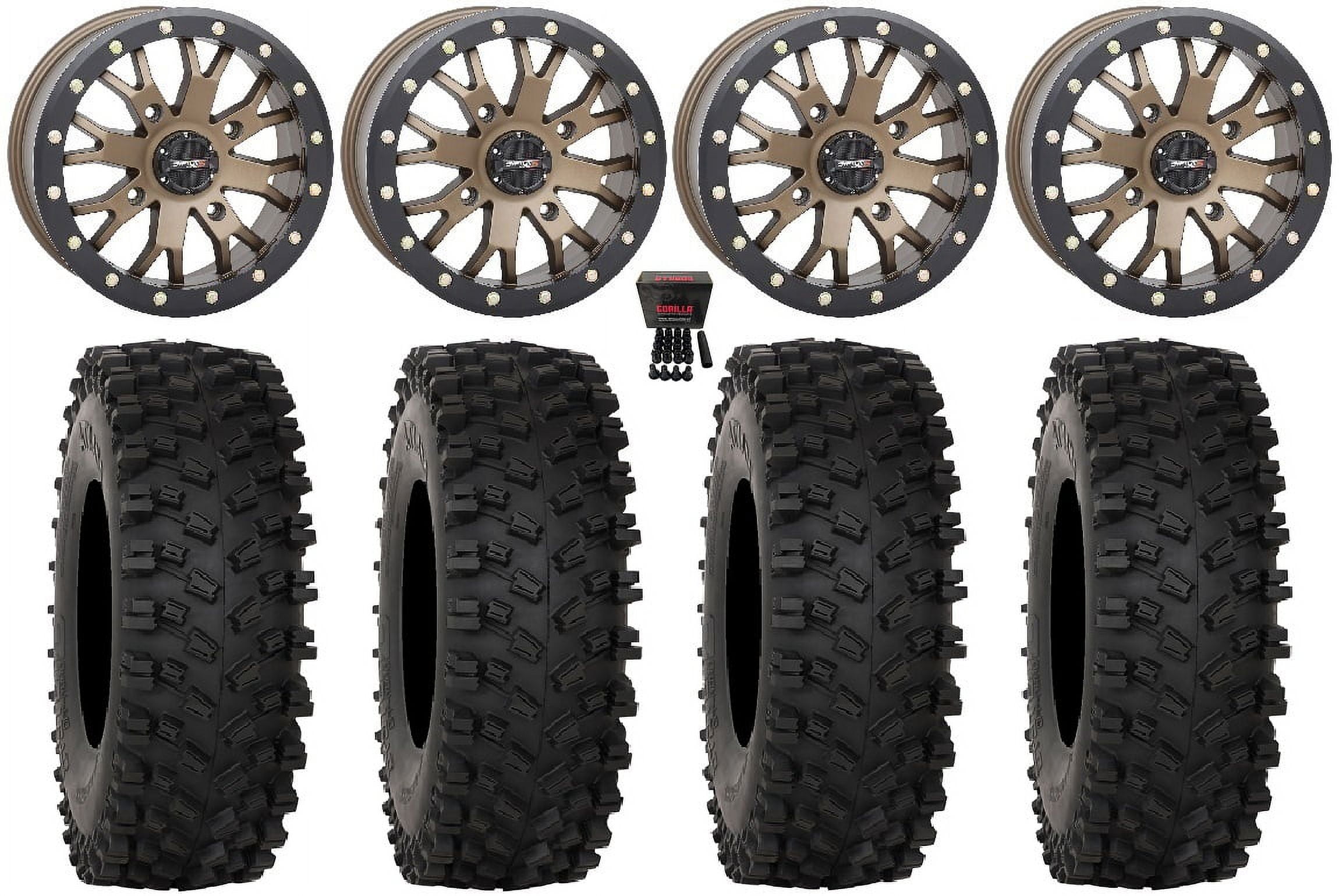 System 3 SB-4 14" Wheels Bronze (6+1) 32" ATX470 Tires Can-Am Commander ...