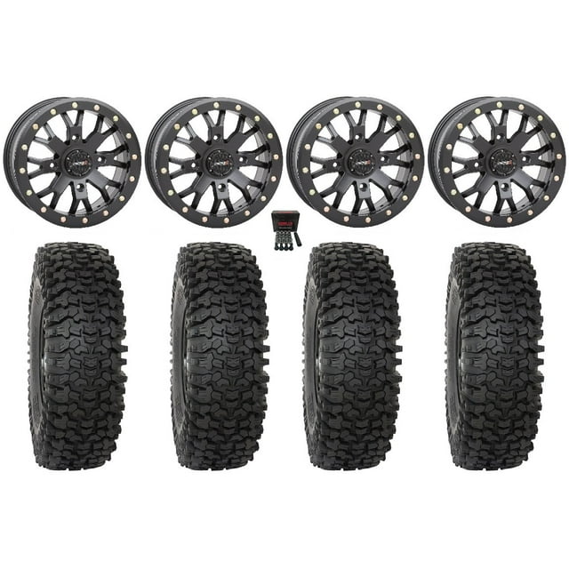 System 3 SB-4 15" Wheels Bk (4+3) 33" RC500S Sticky Tires Sportsman RZR ...