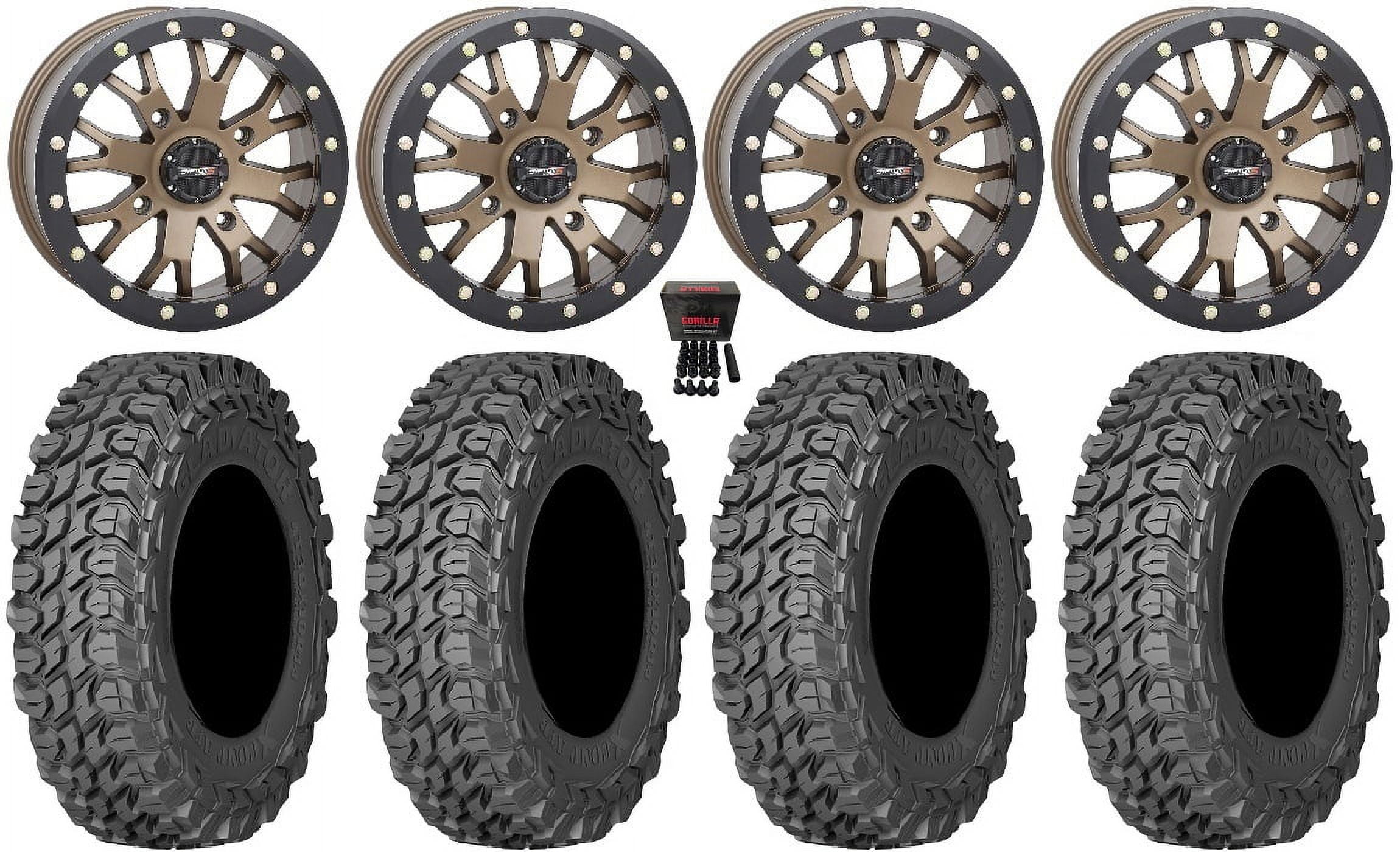 System 3 SB-4 15" Wheels Bronze (6+1) 32" X Comp ATR Tires Kawasaki ...