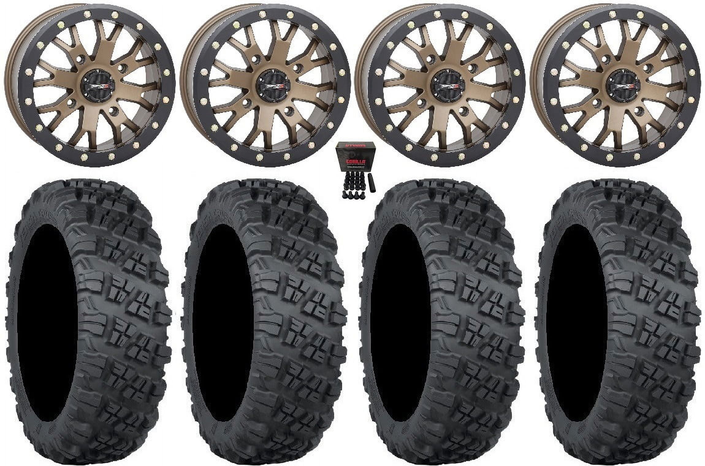 System 3 SB-4 15" Wheels Bronze (6+1/4+3) 35" Versa Cross V3 Tires ...