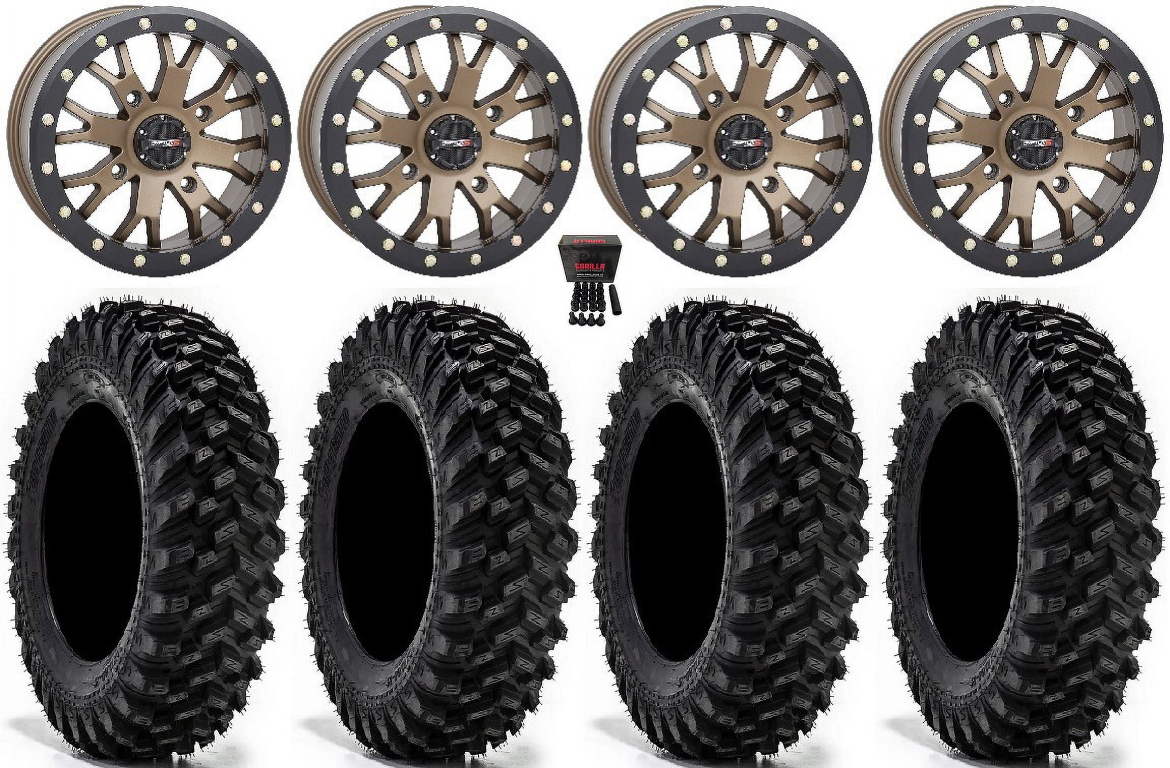 System 3 SB-4 15" Wheels Bronze (6+1/4+3) 35" Warrior XT Sticky Tires ...