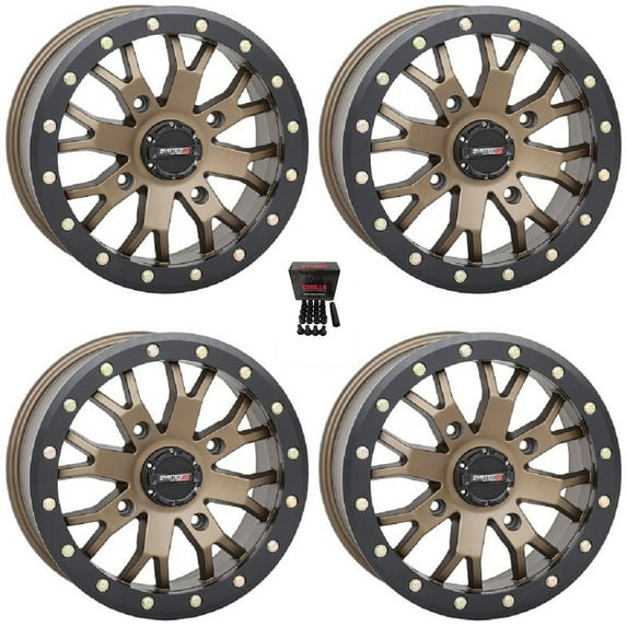 System 3 SB-4 Beadlock 15x10 Wide Wheels Bronze (5+5) Kawasaki Mule Pro ...