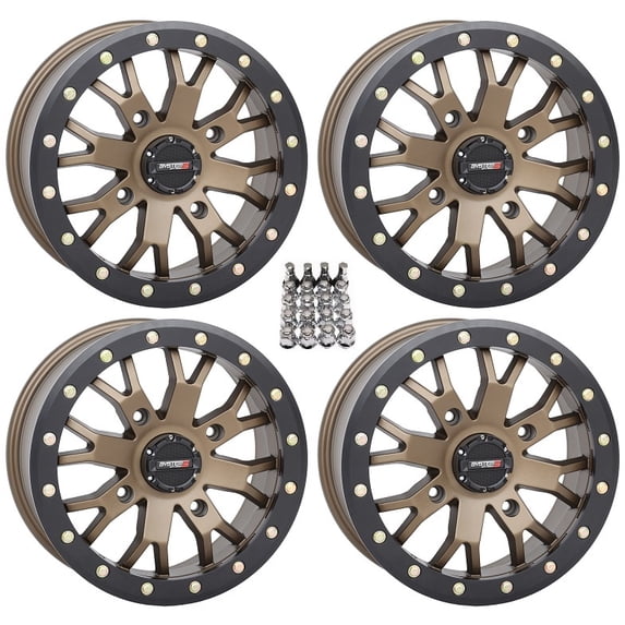 System 3 SB-4 UTV Rims, 14" Bronze Beadlock Wheels for Can-Am Commander ...