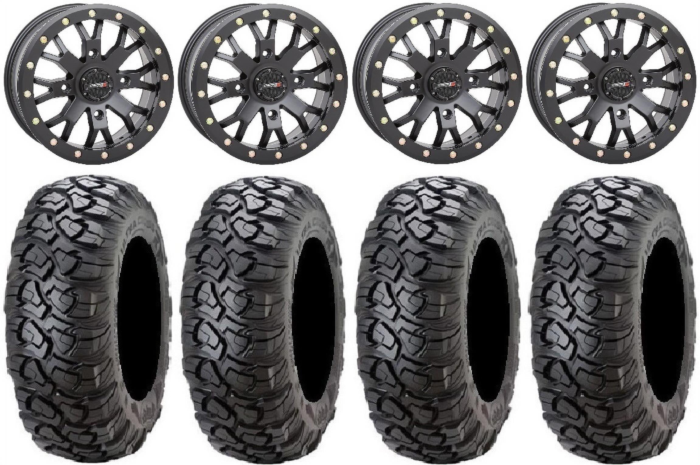 System 3 SB-4 Black (6+1) 15" Wheels 29" Ultracross Tires Polaris RZR ...