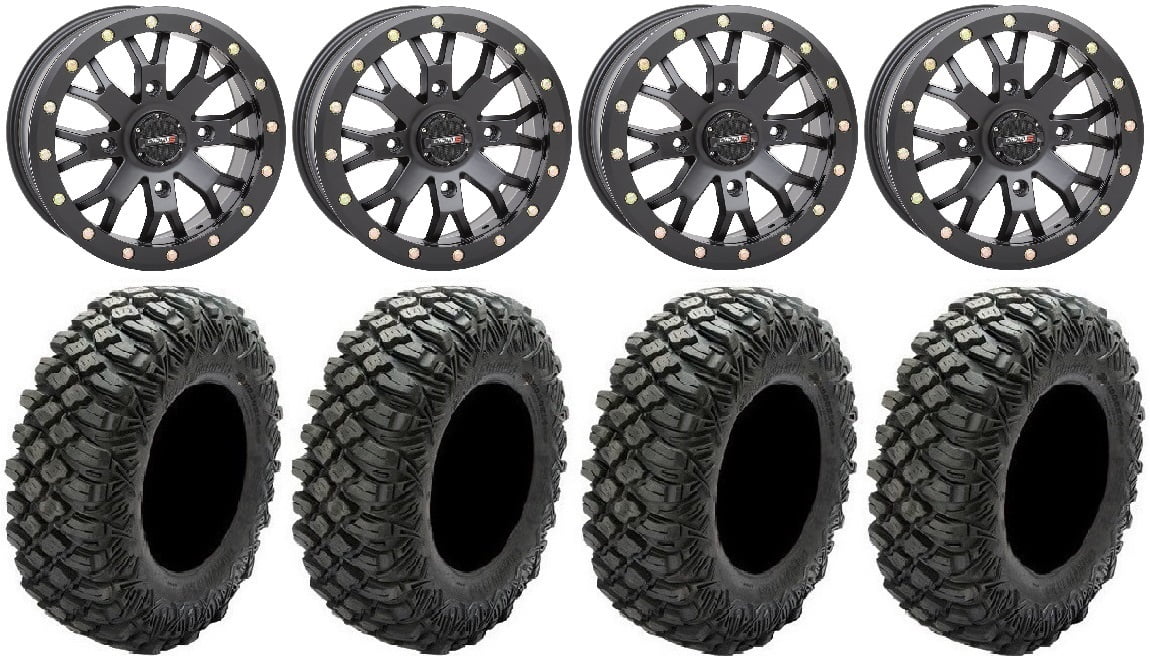 System 3 SB-4 Black (6+1/4+3) 15" Wheels 32" Crawler XG Tires Honda ...