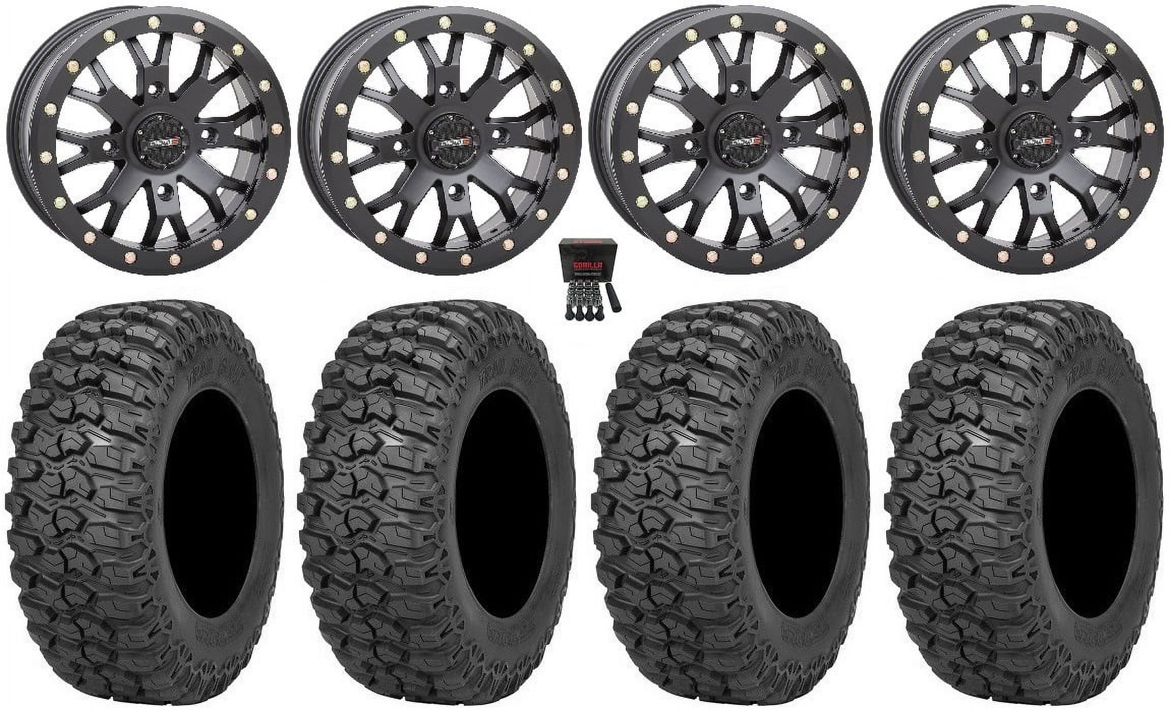 System 3 SB-4 Black (6+1/4+3) 15" Wheels 32" Trail Saw 2.0 Tires Honda ...