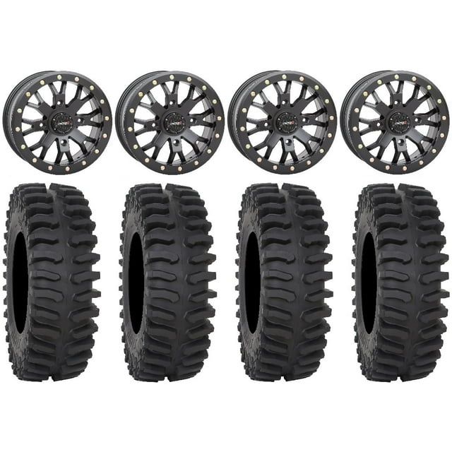 System 3 SB-4 Black (6+1/4+3) 15" Wheels 35" XT400 Tires Can-Am ...