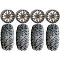 System 3 SB-4 Bronze (6+1) 14" Wheels 32" MotoClaw Tires Polaris RZR XP ...